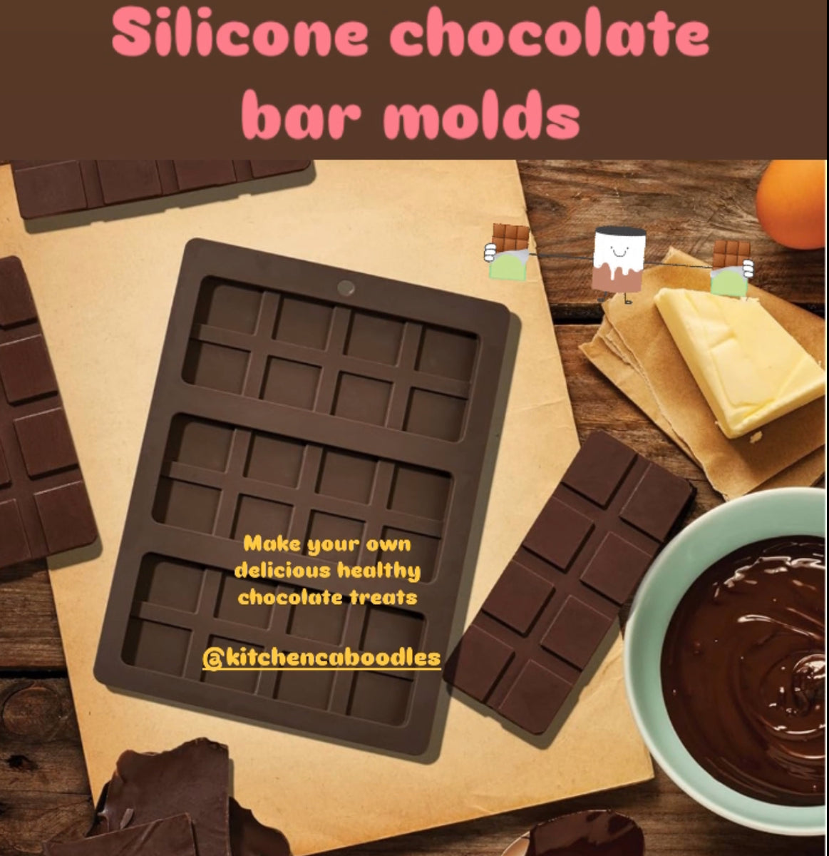 Silicone Chocolate Bar Molds – Kitchen Caboodles